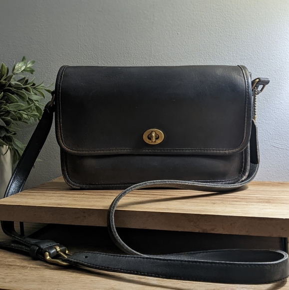 Coach | Bags | Vintage Coach Rambler Legacy Classic Black Leather ...